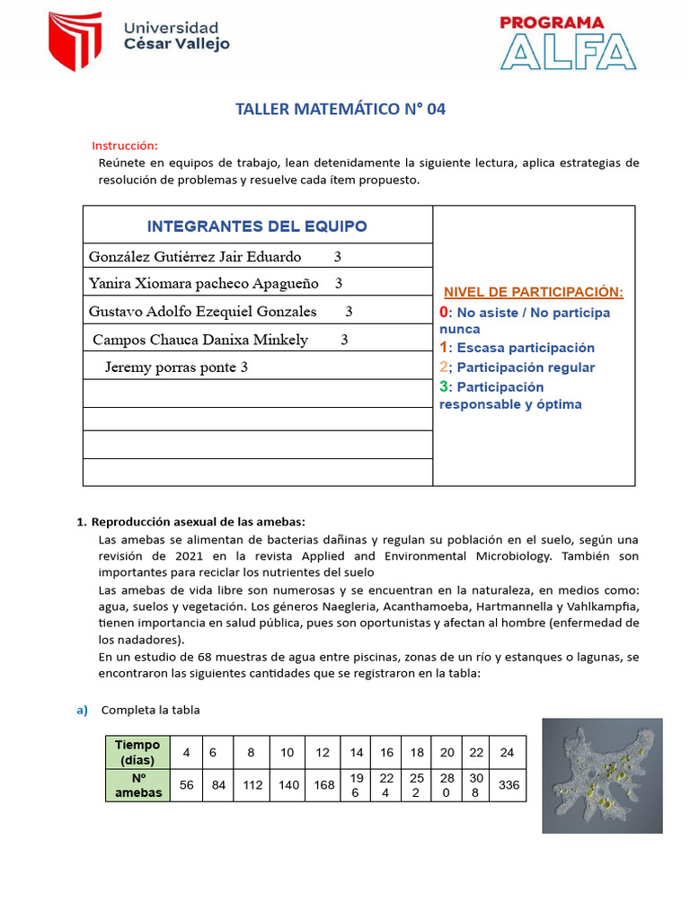 Taller Matemático 04 | PDF