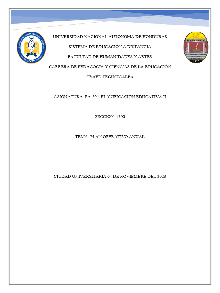 Poa Nivel Medio Instituto Malcom Donald Sanchez Ponce | PDF | Enseñando ...