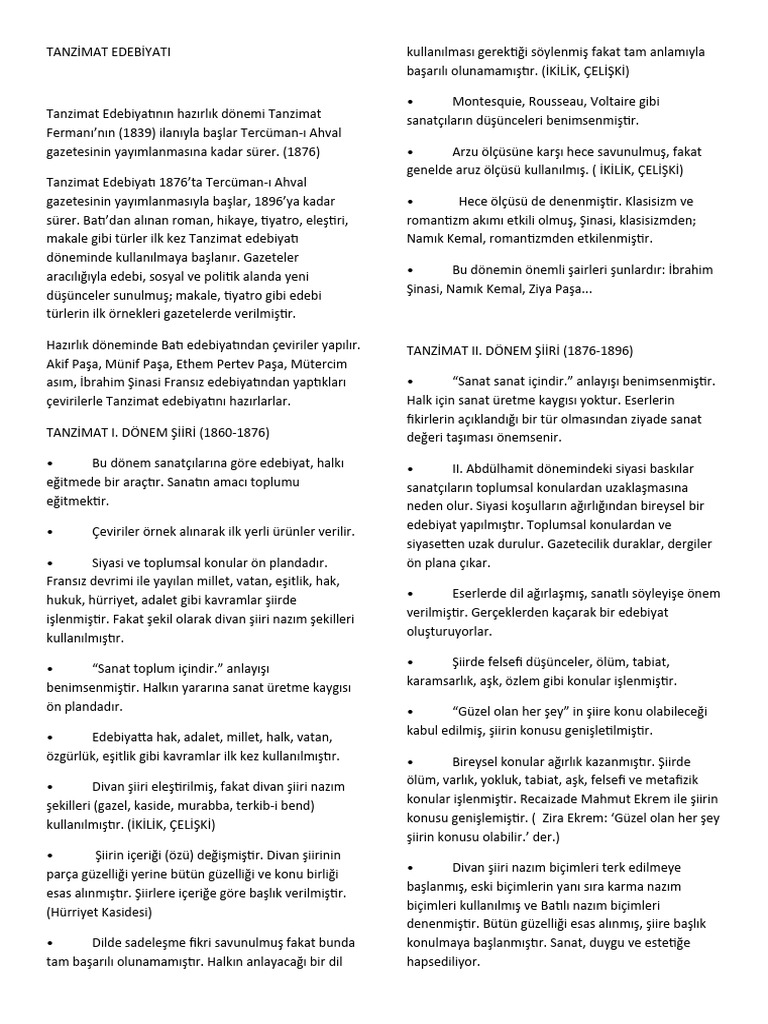 TANZİMAT Şiiri | PDF