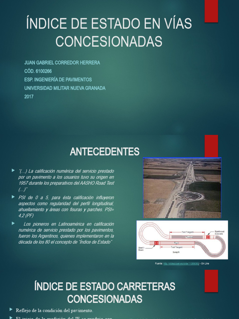 Índice de Estado en Vías Concesionadas | PDF | Medición