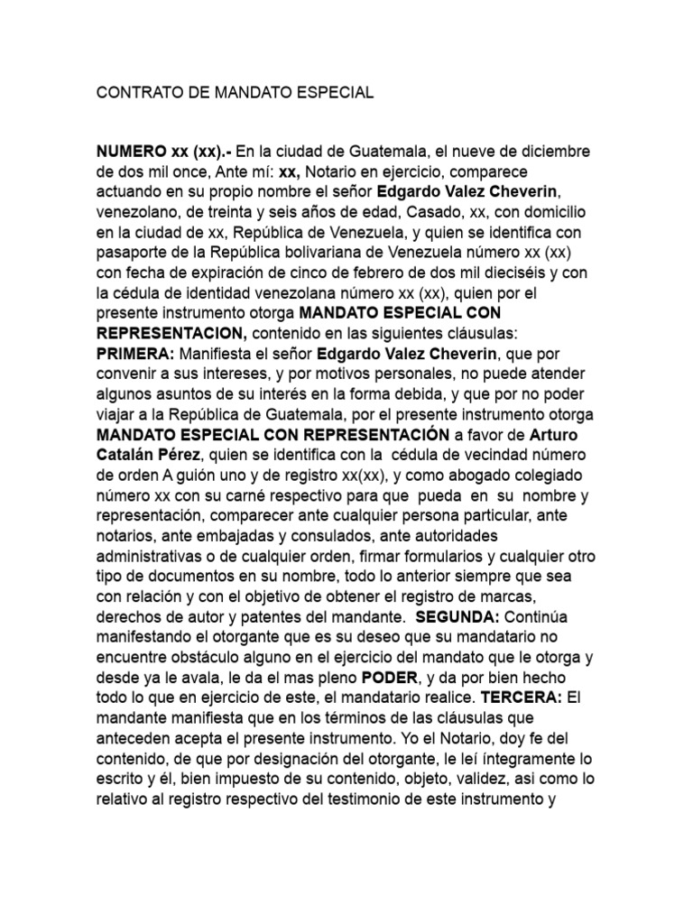 Contratos de Mandato 123 | PDF | Derecho Civil (Common Law) | Justicia