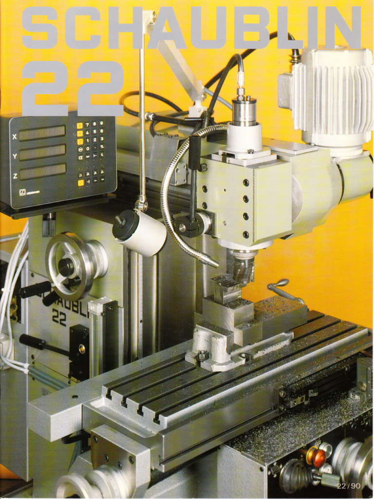 Schaublin 22 Universal Milling Machine | PDF | Crafts | Industrial ...