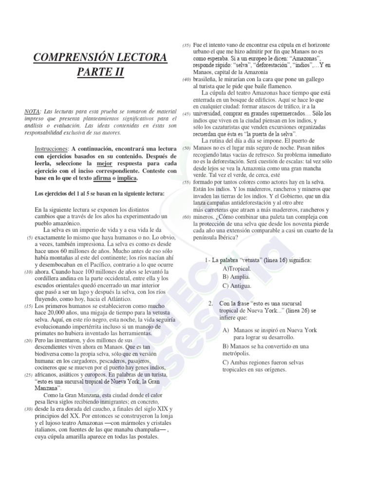 Ejercicios de Comprensión Lectora II | PDF | Vino | Uva