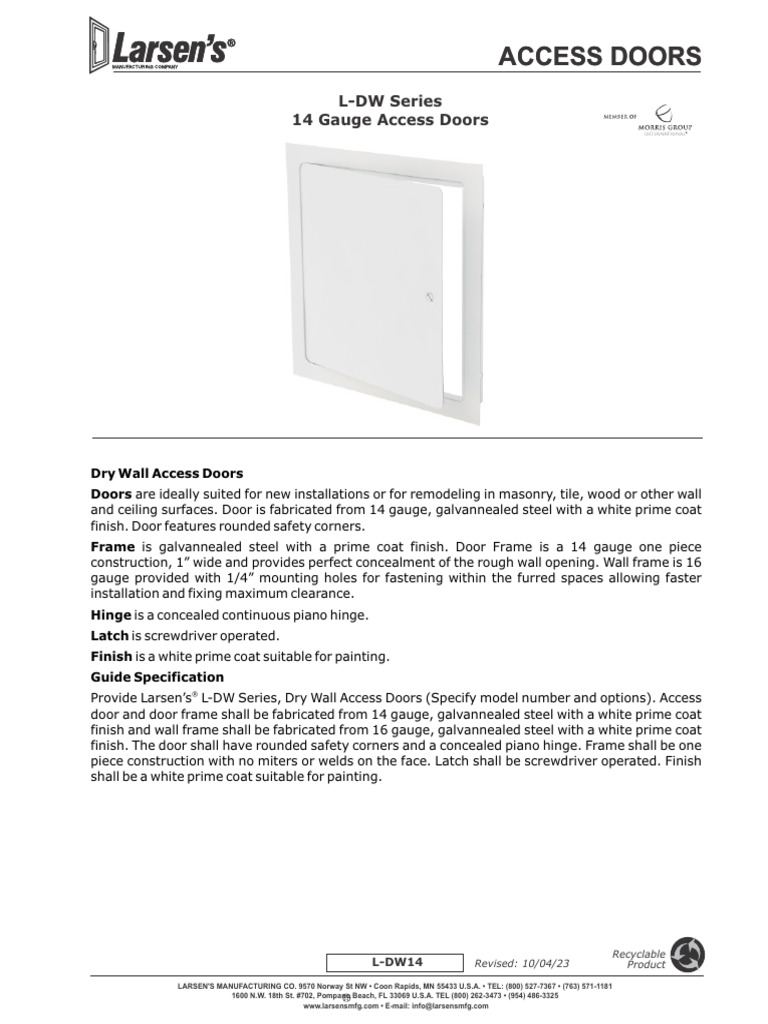 Access Doors Access Doors | PDF | Door | Architectural Elements