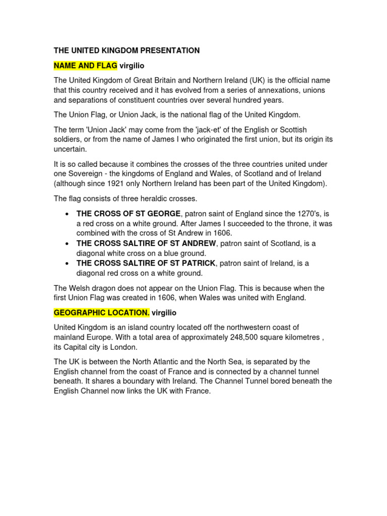 The United Kingdom Presentation | PDF