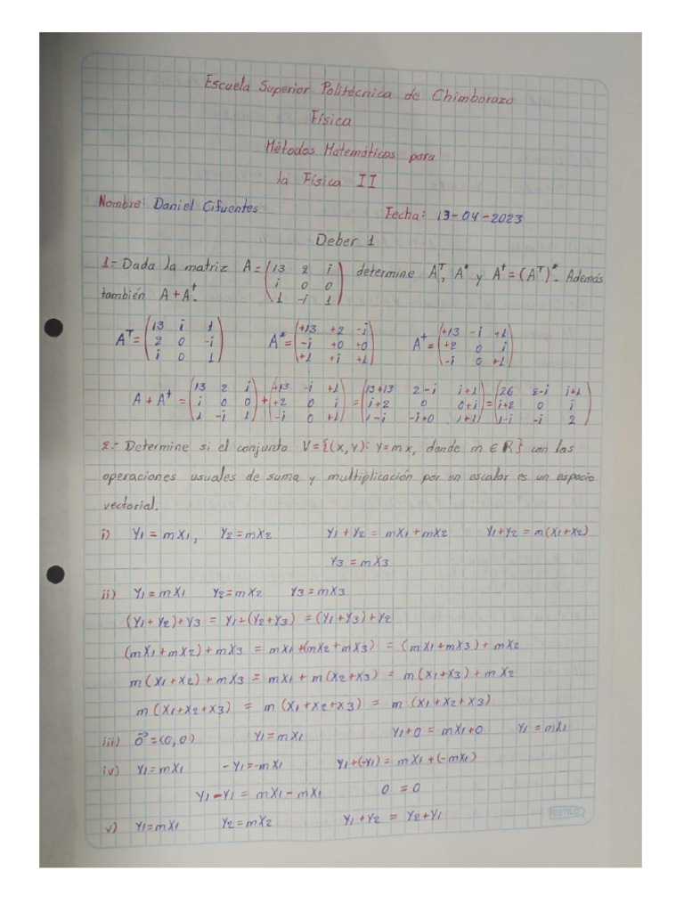 Métodos Matemáticos para la Física | PDF