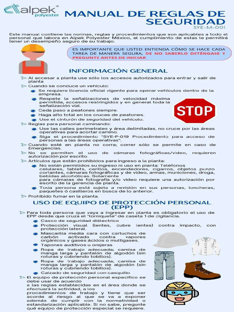 MANUAL DE REGLAS DE SEGURIDAD | PDF