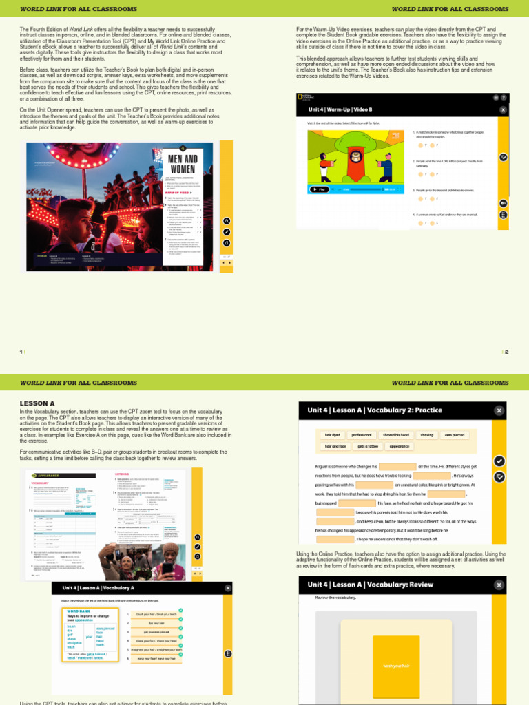 World Link Teaching Tools Overview | PDF | Teachers | Classroom