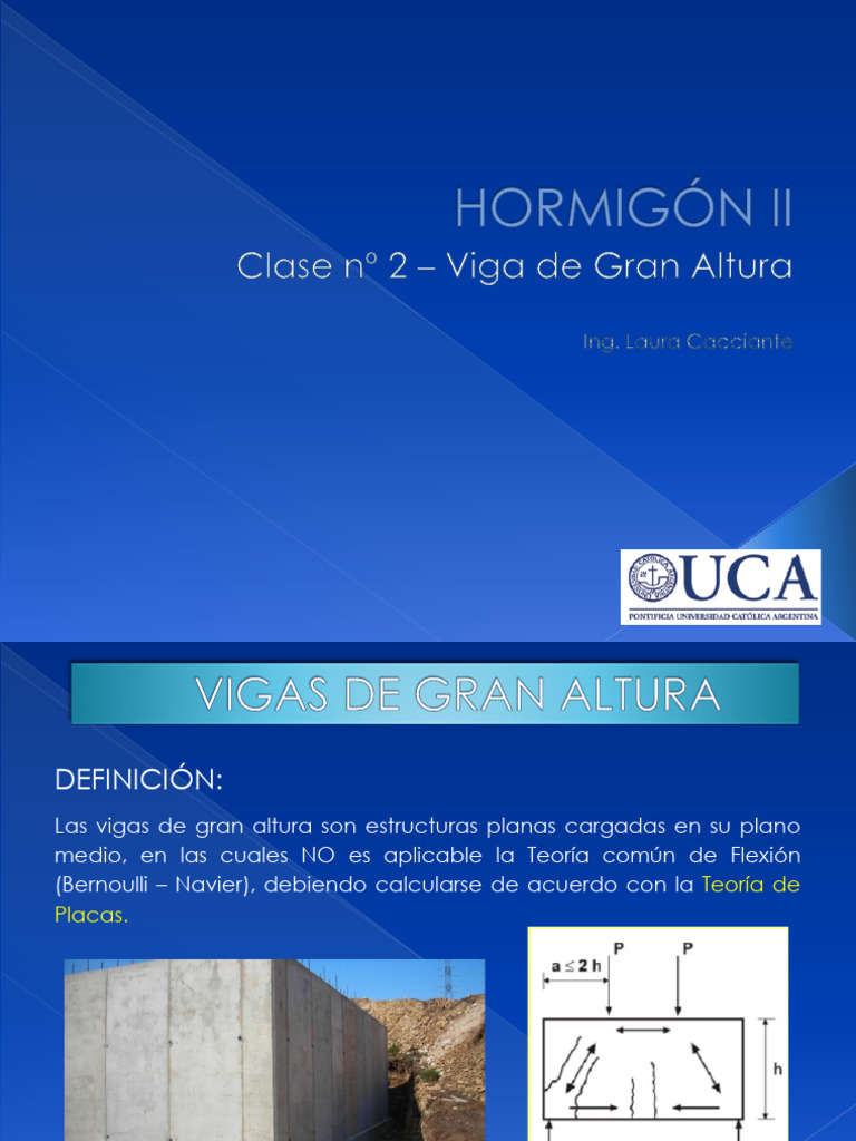 Hormigón II - Viga Gran Altura | PDF | Viga (Estructura) | Concreto reforzado