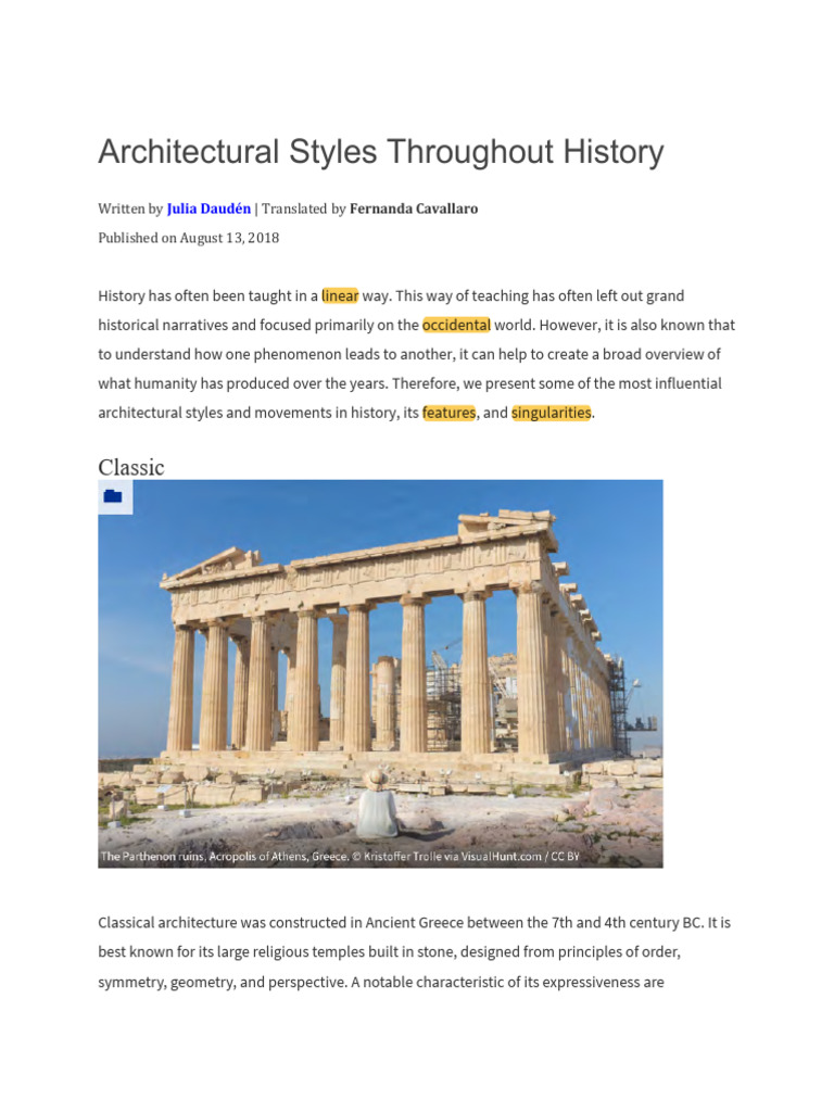 Key Architectural Styles in History | PDF | Gothic Architecture ...