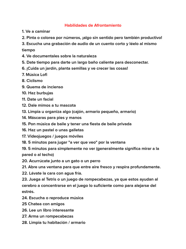 Estrategias de Afrontamiento para Niños | PDF
