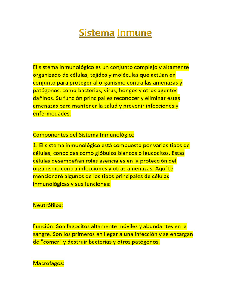 Sistema Inmune | PDF | Sistema inmune | Anticuerpo