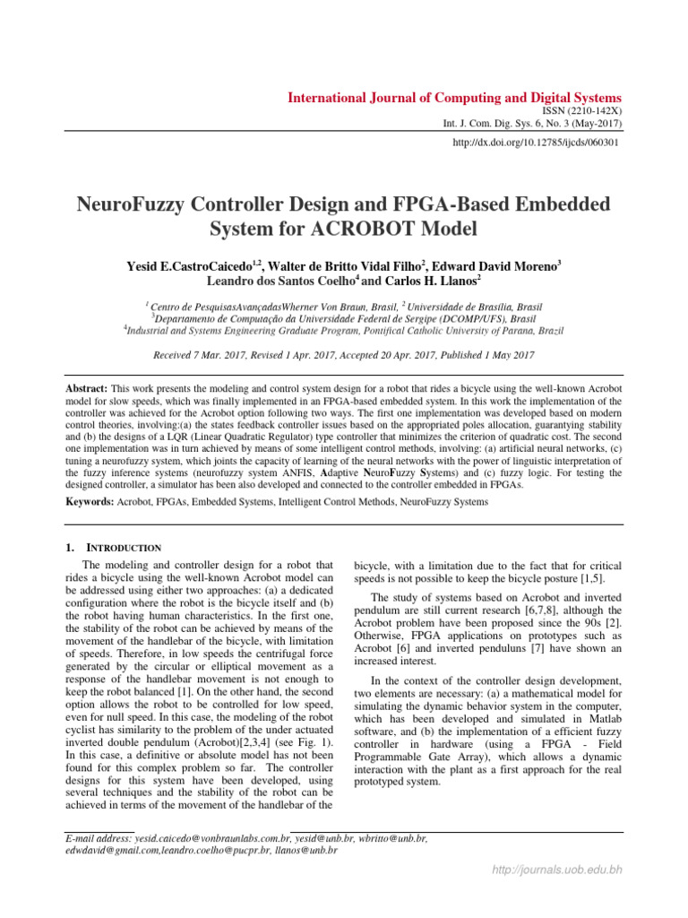 Yesid 2017 | PDF | Fuzzy Logic | Control Theory