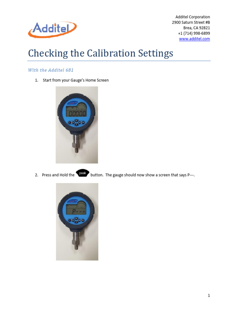 Additel 681 Calibration Guide | PDF