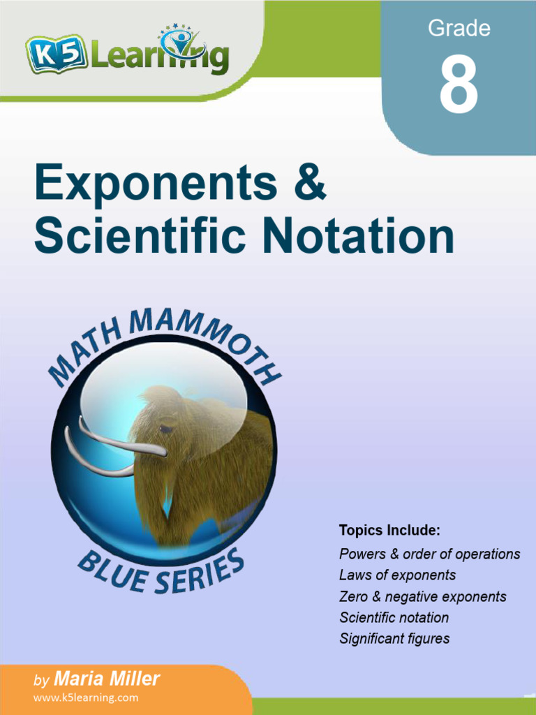 k5 Learning Exponents Scientific Notation | PDF | Exponentiation | Numbers