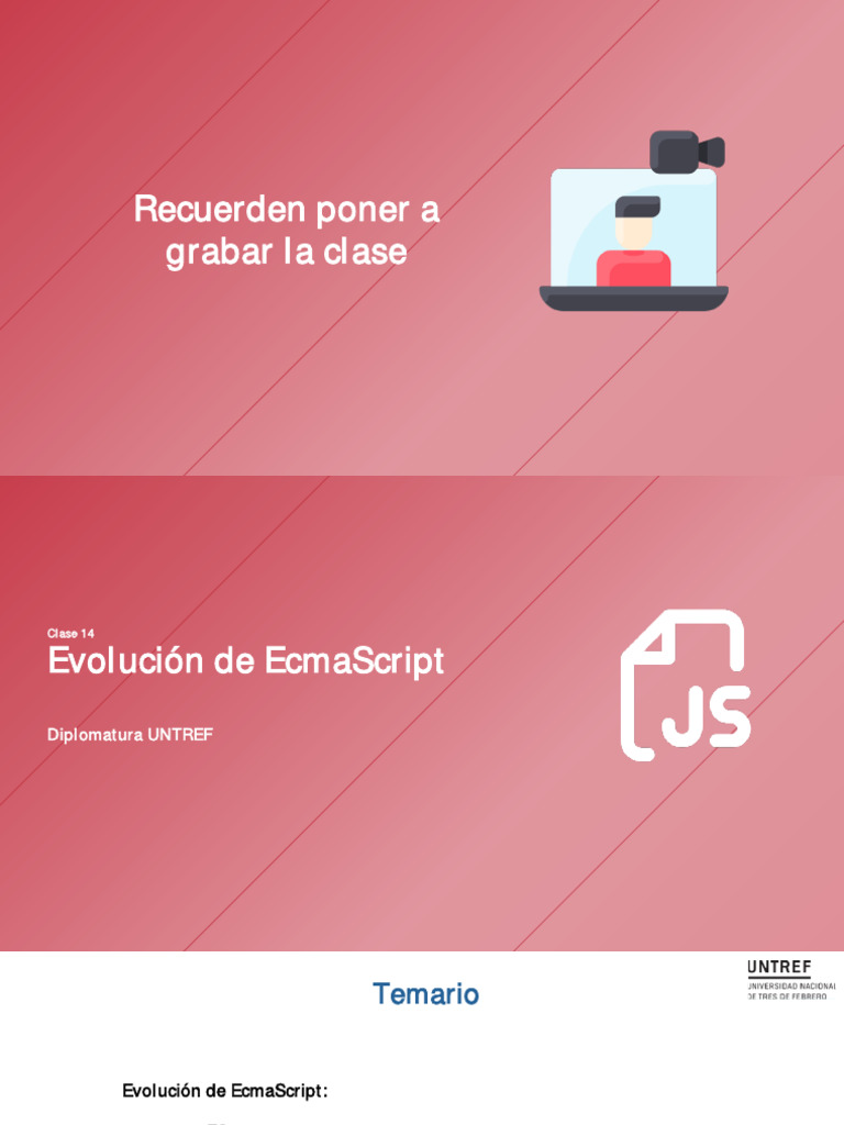 Clase-14 Evolucion de EcmaScript | PDF | Script Java | Matriz (Matemáticas)