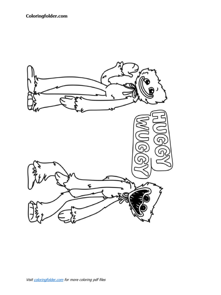 Free Huggy Wuggy Coloring Pages PDF | PDF