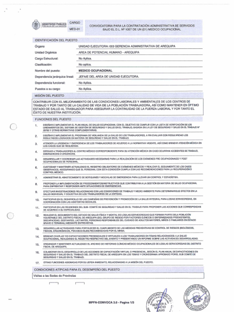 Perfil Medico Ocupacional | PDF Perfil Medico Ocupacional | PDF