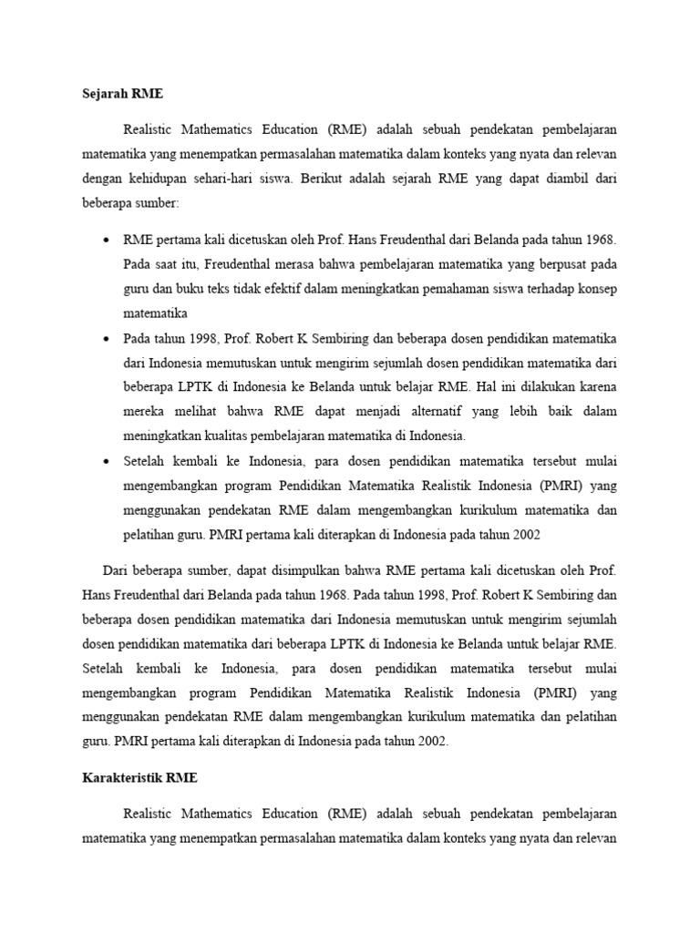 Sejarah RME | PDF