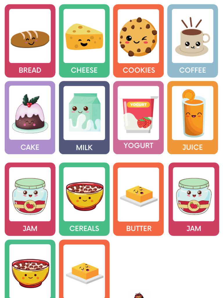 Breakfast Memory Game | PDF