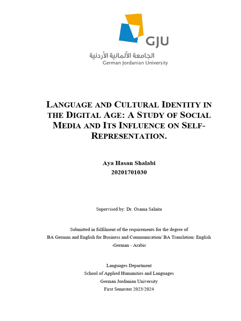 BA Thesis Template | PDF | Survey Methodology | Identity (Social Science)