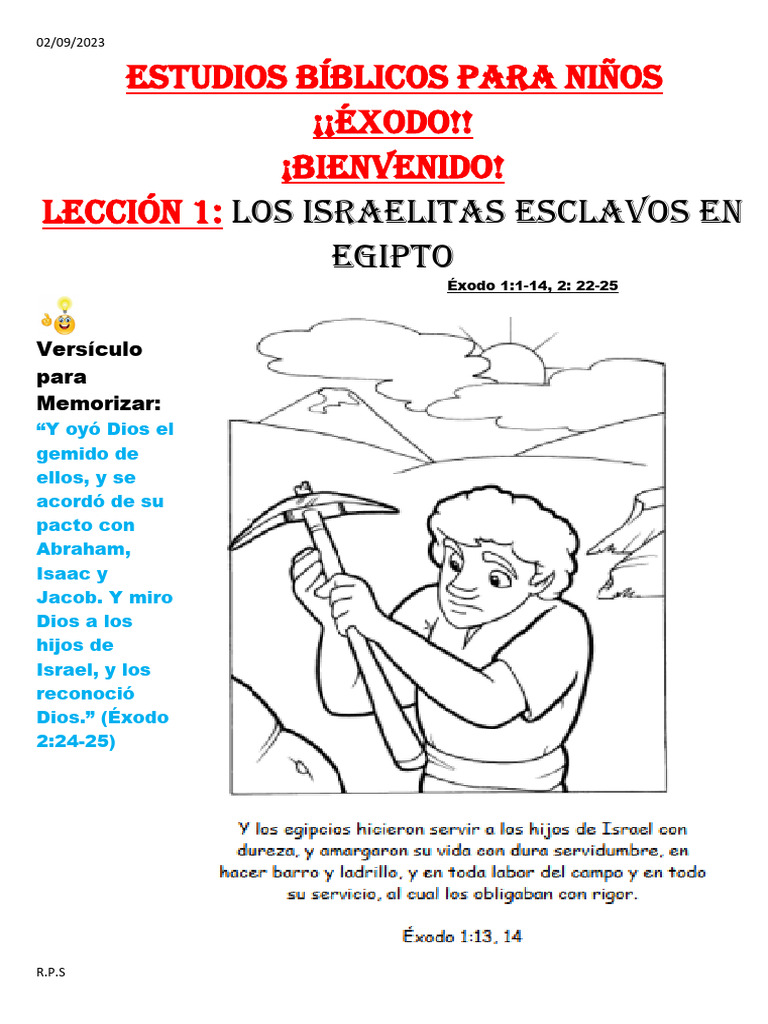 Leccion 1 Los Israelitas en Egipto | PDF