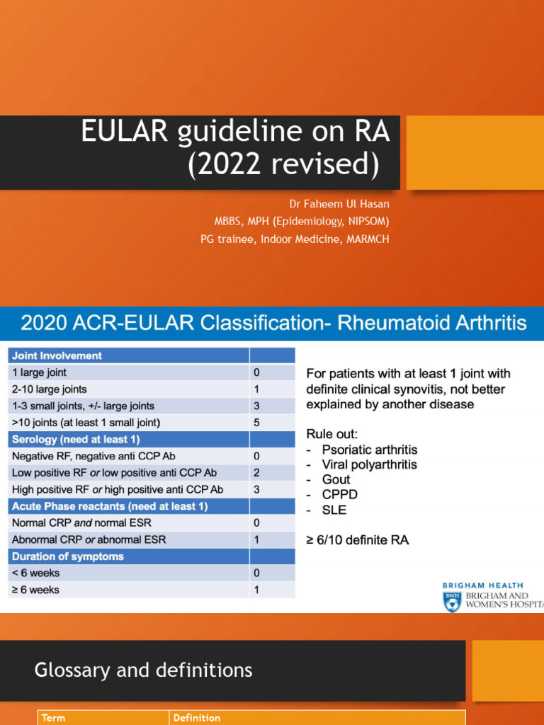 RA Management Update | PDF | Rheumatoid Arthritis | Therapy