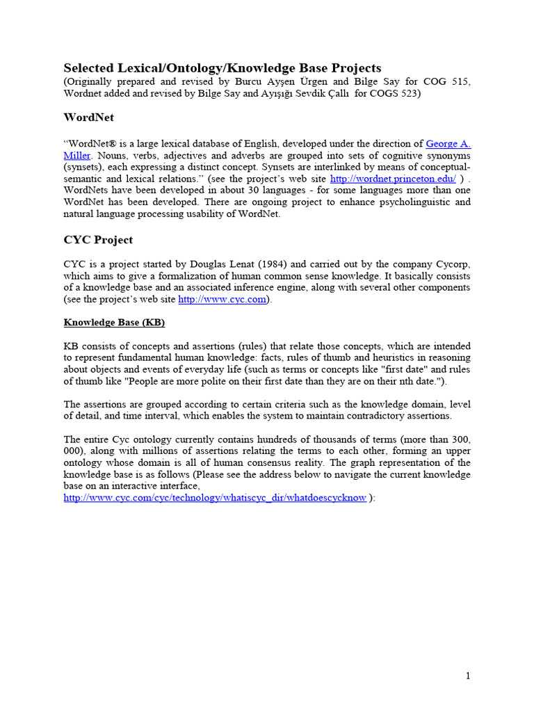 4.2.? Lecture Extras. Selected Lexical: Ontology, Knowledge Base ...