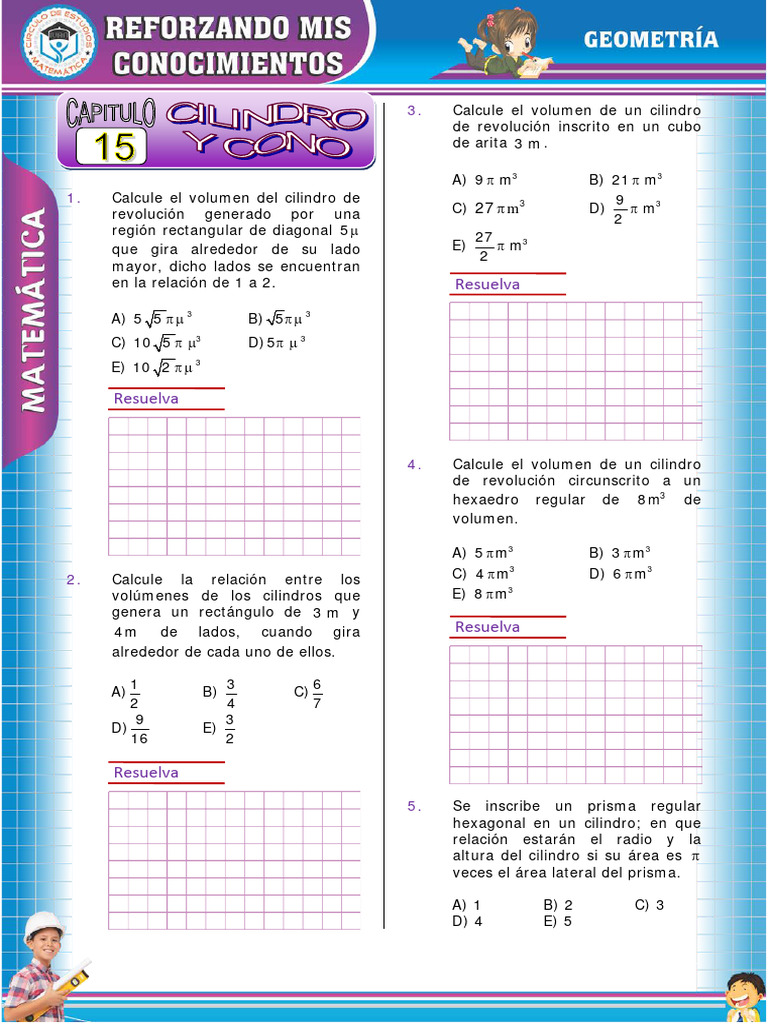 Semana 15 Cilindro y Cono | PDF | Conceptos matemáticos | Geometría euclidiana