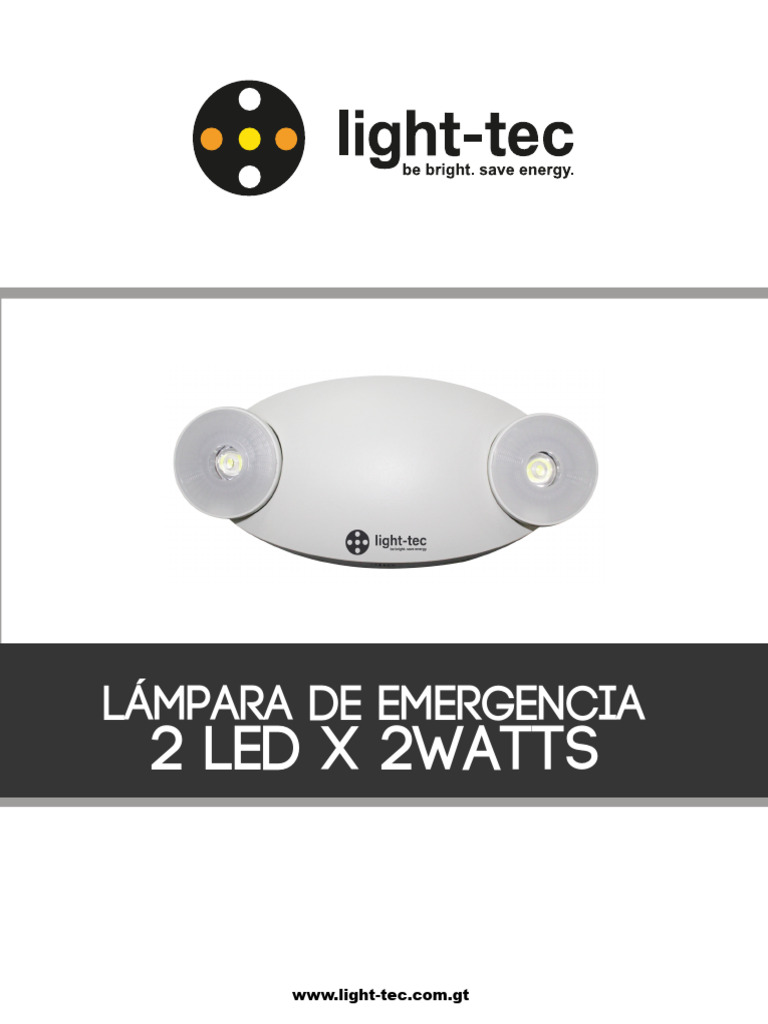 LAMPARA-DE-EMERGENCIA-light Tec | PDF