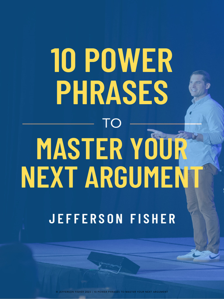 10 Power Phrases To Master Your Next Argument | PDF