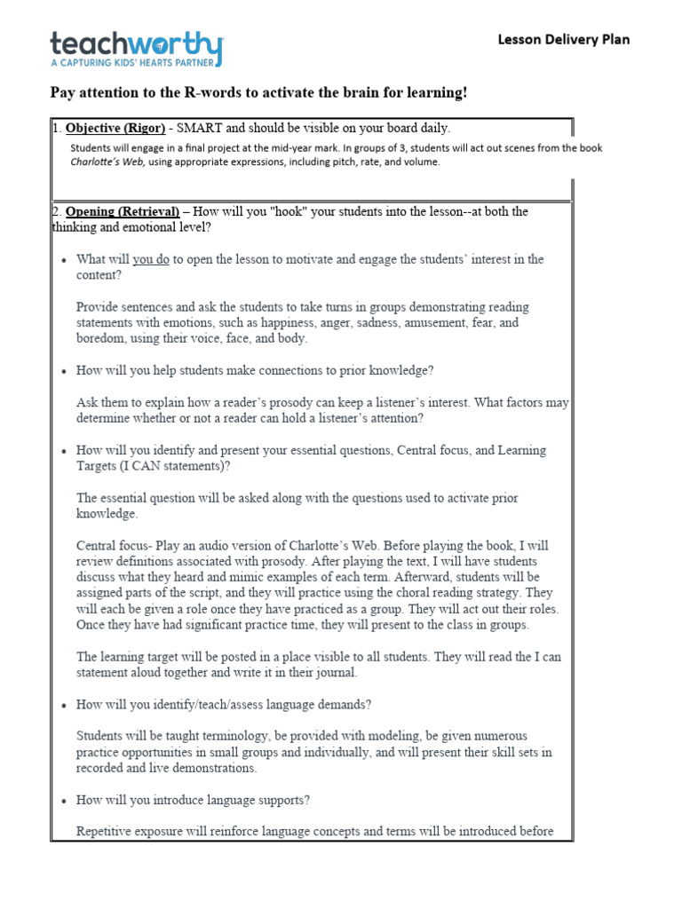 Delivery Plan Ela Teks 3 | PDF | Learning | Teachers