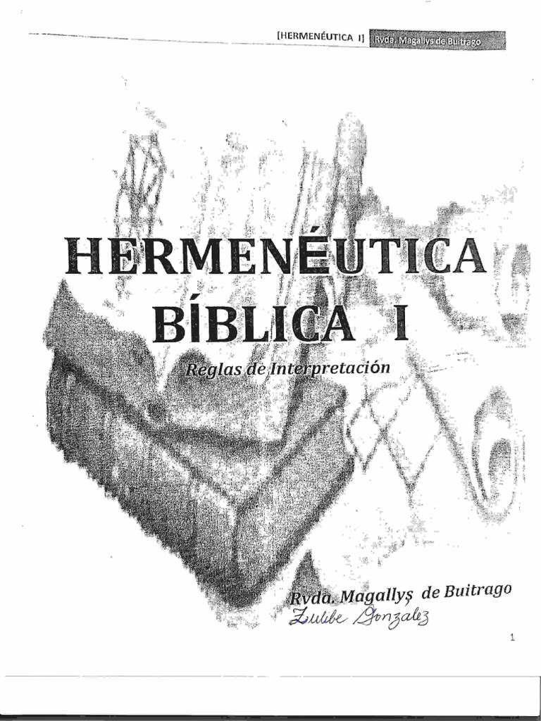 Guia de Hermeneutica I | PDF