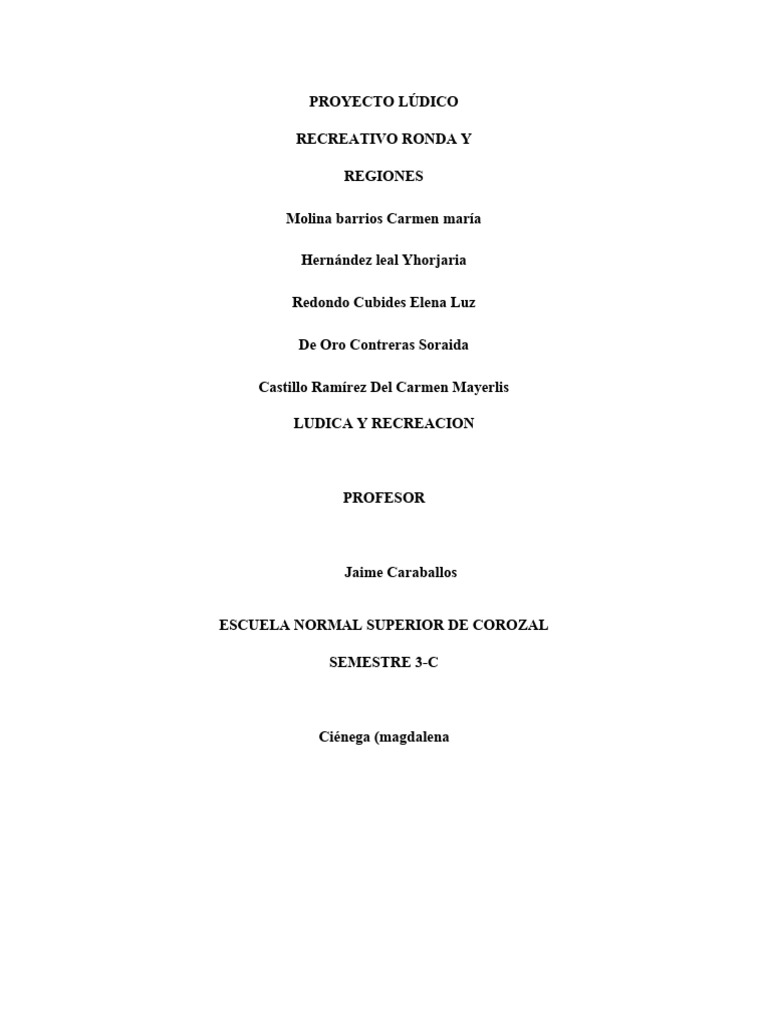 Ejemplo Proyecto 1 | PDF