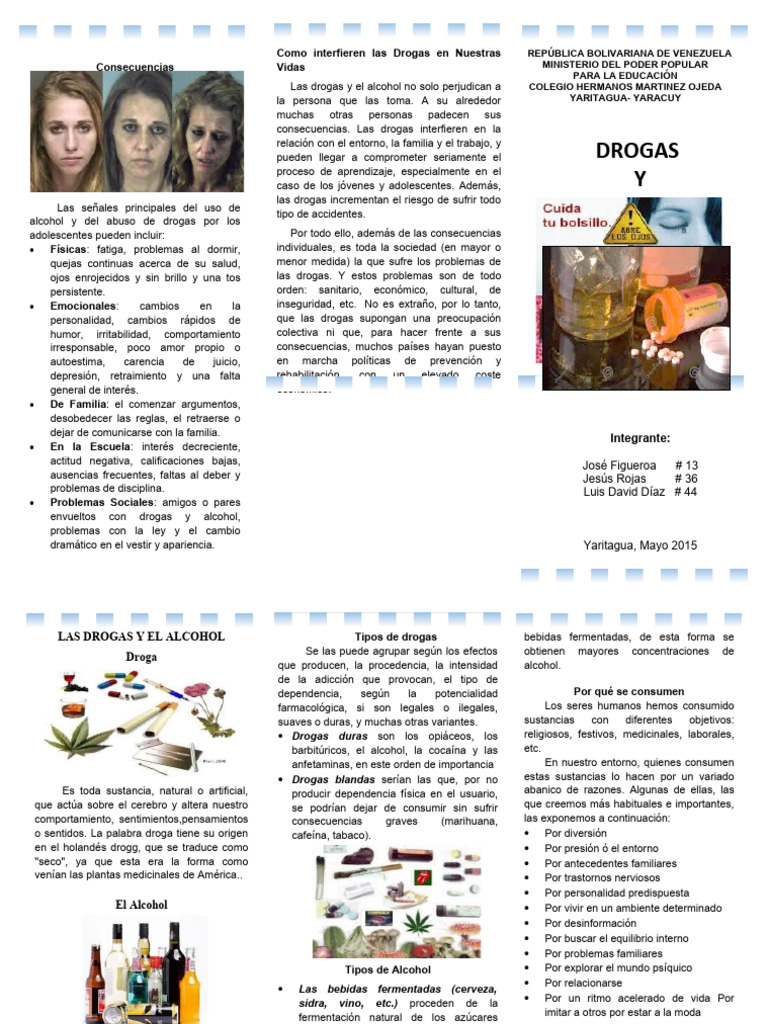 Triptico Alcohol | PDF | Drogas | La dependencia de sustancias