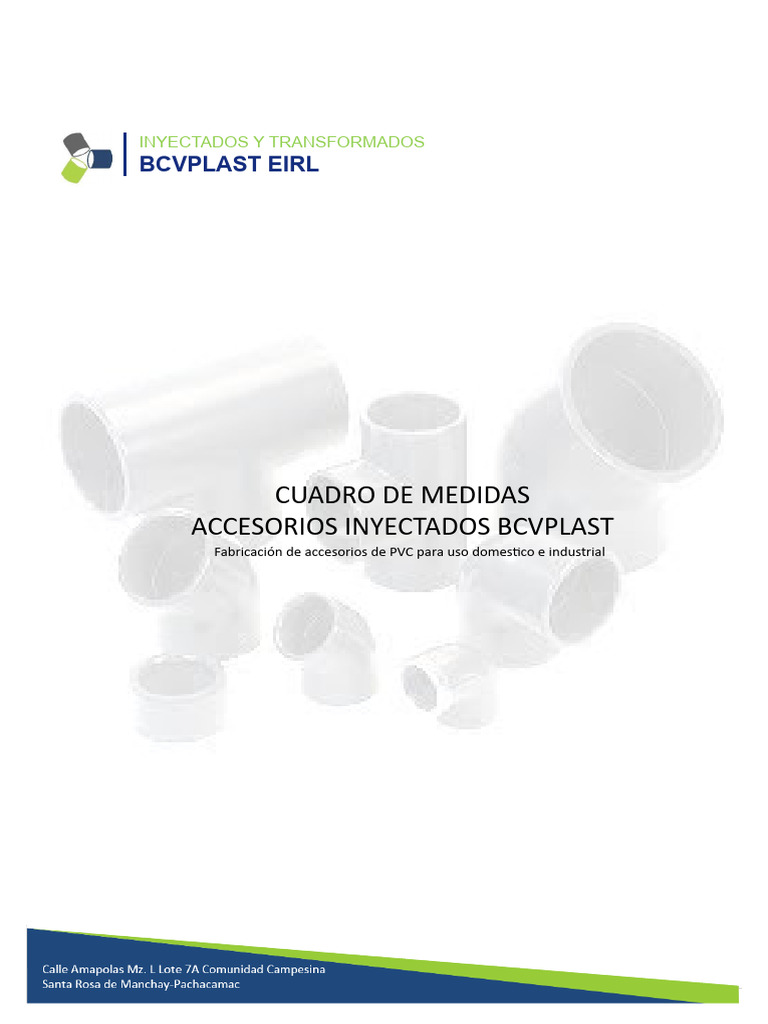 Accesorios Inyectados de PVC BCVPLAST | PDF