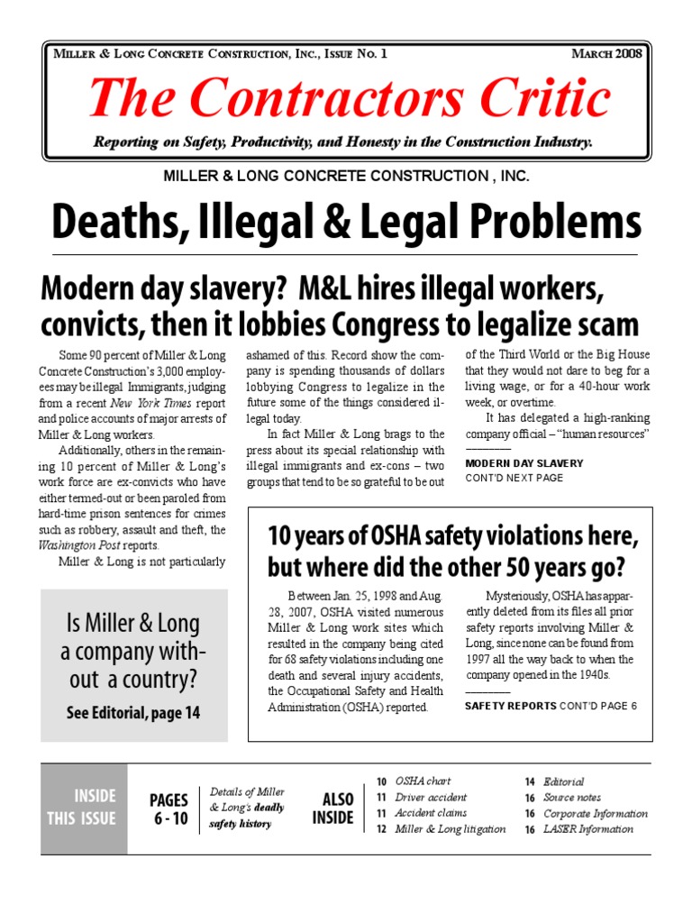 Miller and Long Expose | PDF | Maryland | Occupational Safety And ...