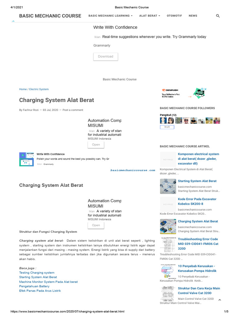 Basic Mechanic Course | Download Free PDF | Electrical Engineering ...