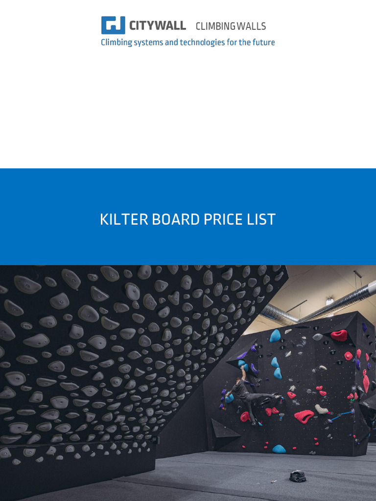 Kilter Board Pricing and Sizes Guide | PDF
