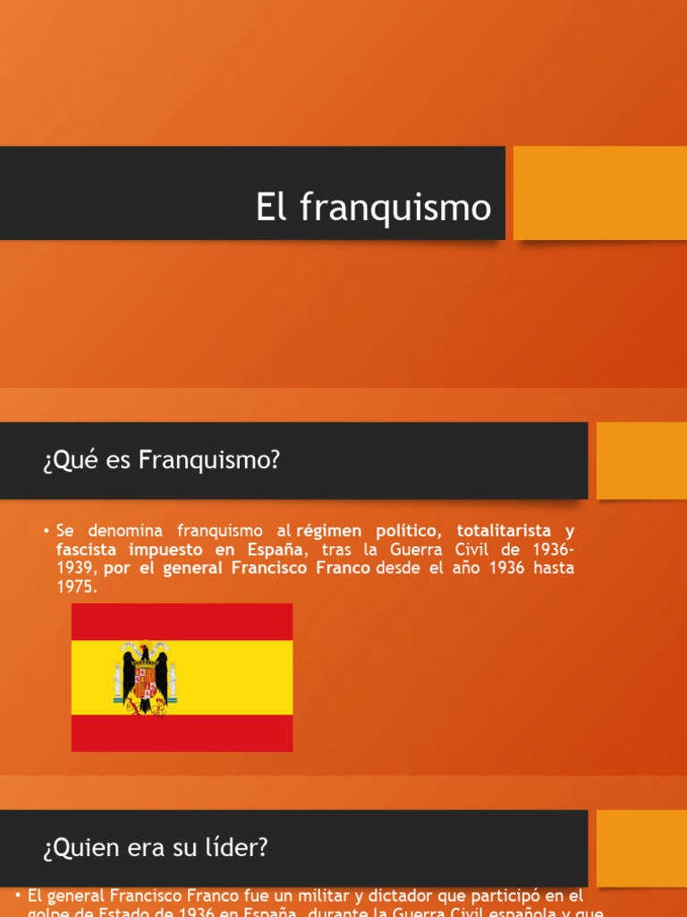 El Franquismo | PDF | Francisco franco | España franquista