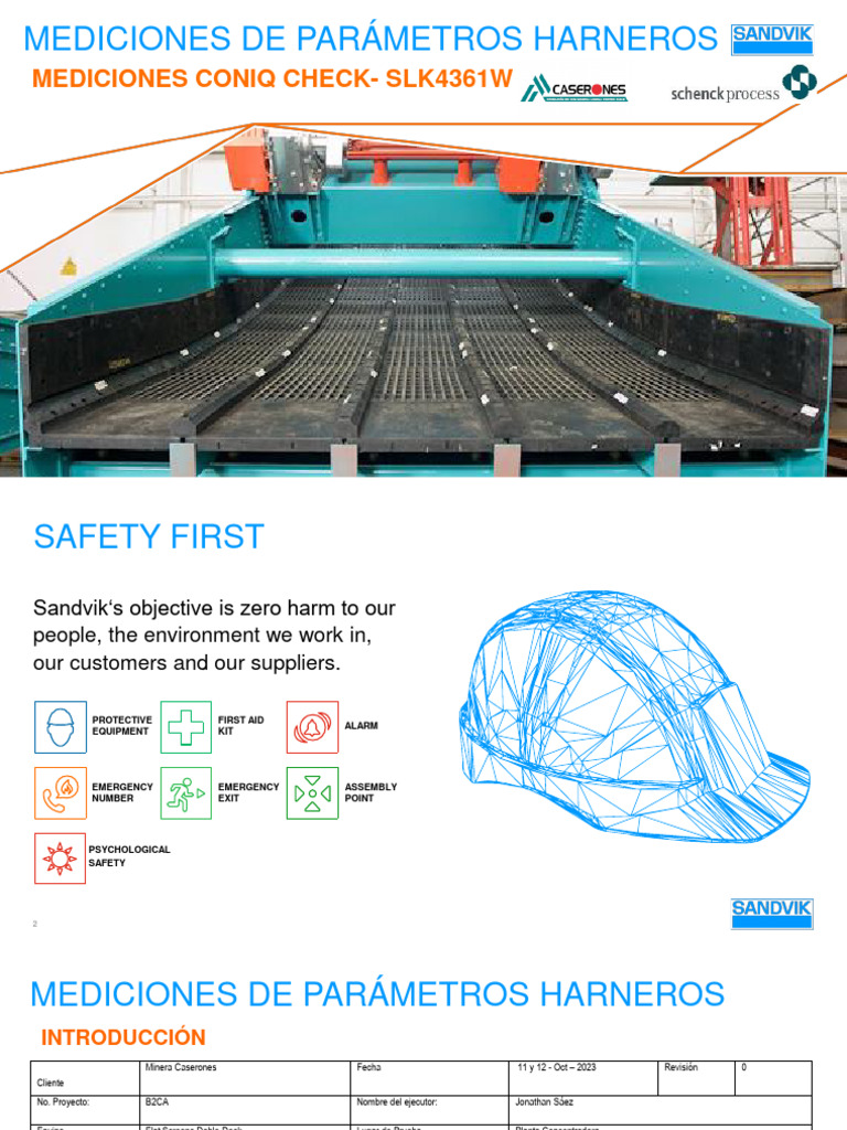 Medición de Harneros en Minera Caserones | PDF