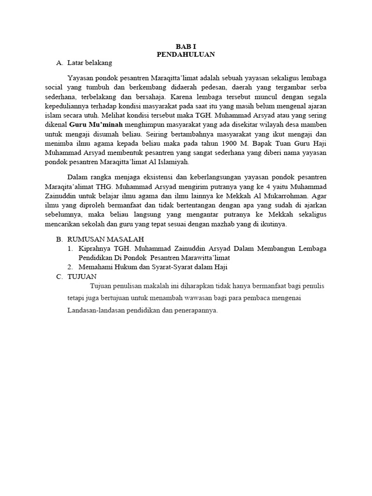 Kiprah TGH. Muhammad Zainuddin Arsyad | PDF