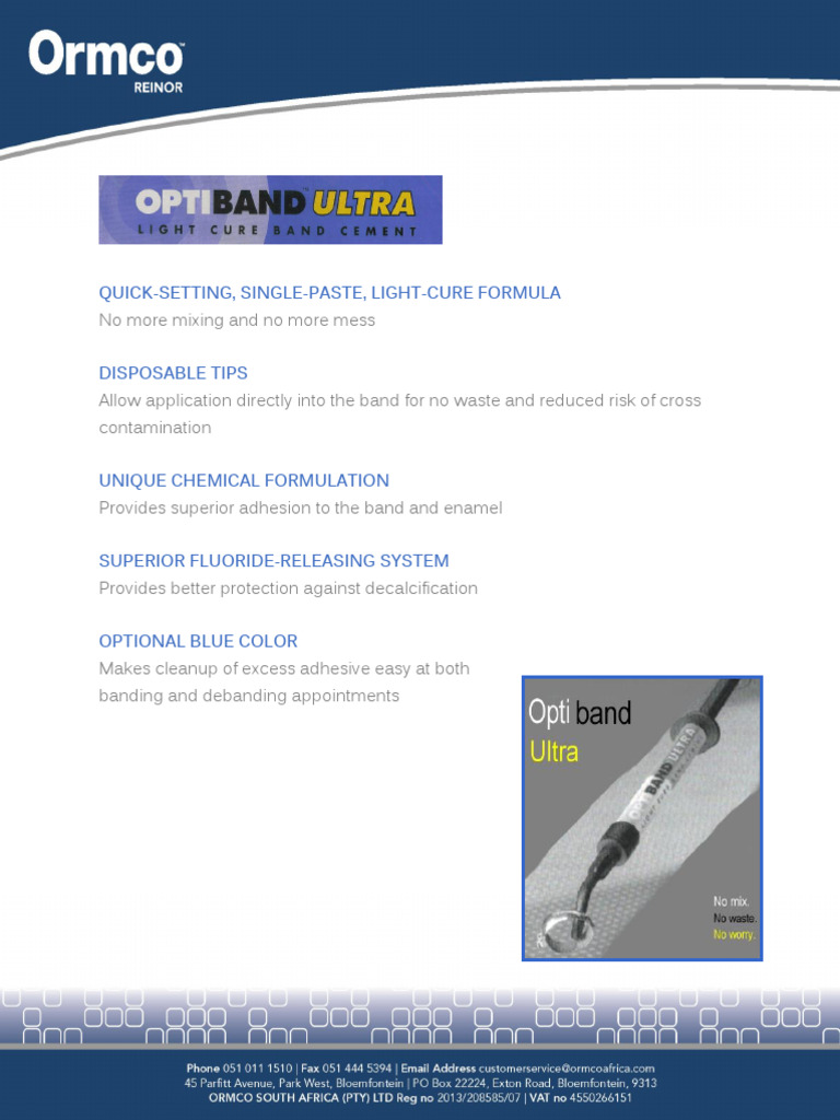 Optiband Ultra Salesheet | PDF