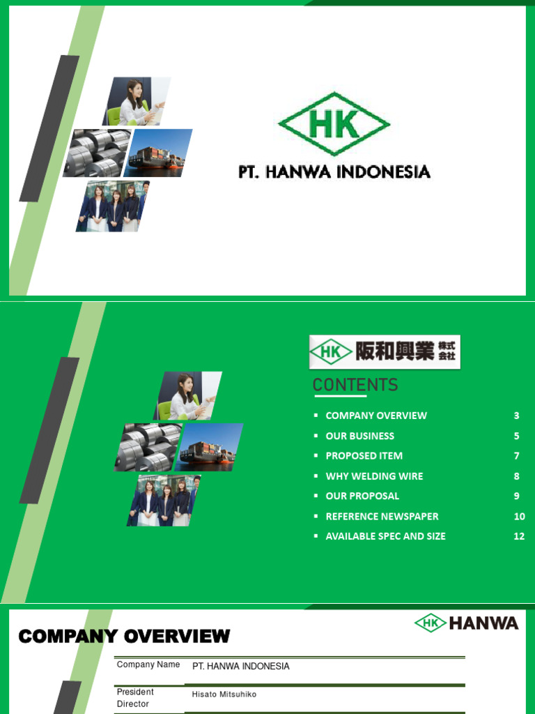Company profile Welding Wire PT Hanwa Indonesia | PDF | Steel ...