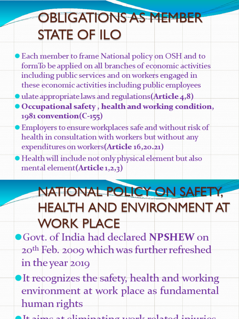 CODE ON OCCUPATIONAL SAFETY, HEALTH & WORKING (CHPK) | PDF ...