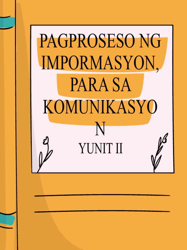 Yunit 2-Aralin 5 | PDF