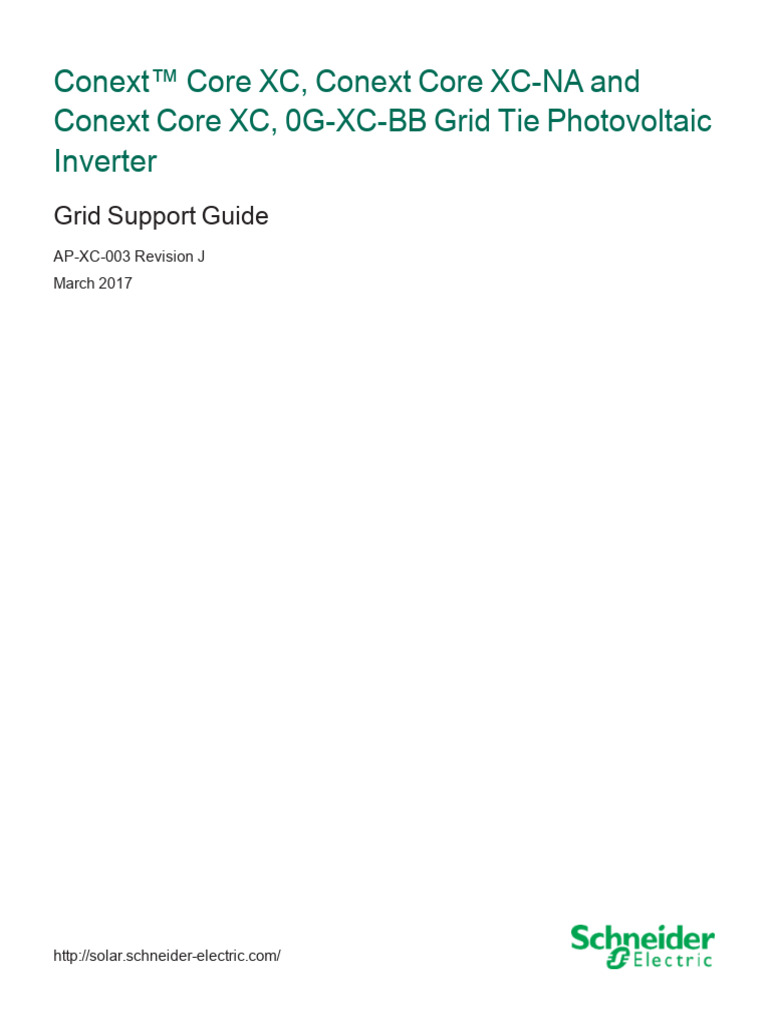 TP20170301 Conext Core XC and XC NA PV Grid Support Guide AP XC 003 REV ...