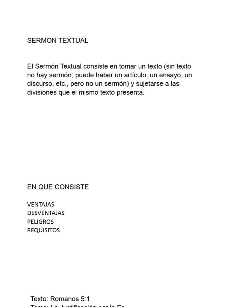 Sermon Textual | PDF