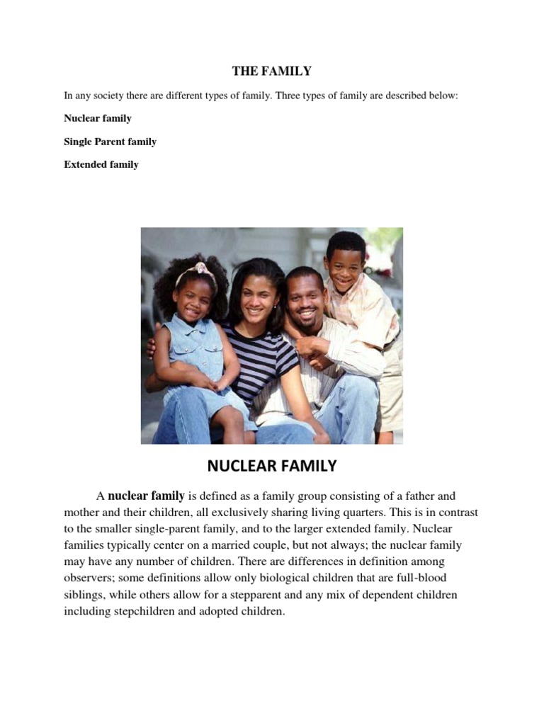 Types of Family Structures Explained | PDF