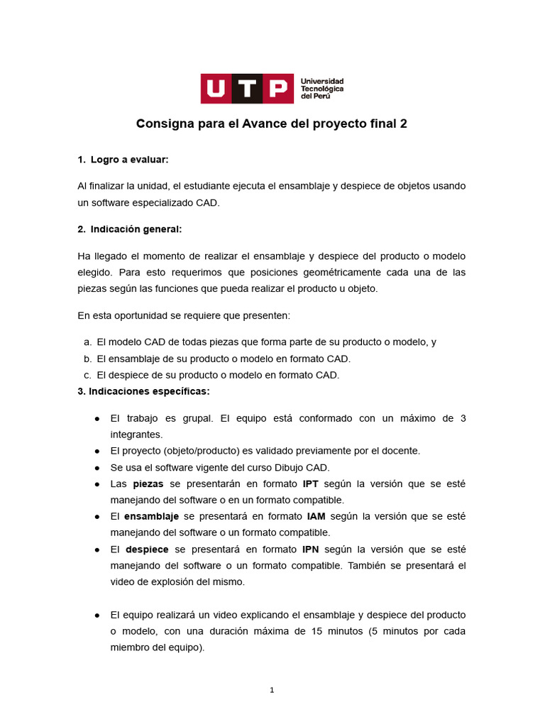 Consigna Avance 2 Del Proyecto Final | PDF | Software | Informática
